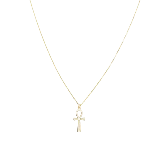 SPERO LONDON Sterling Silver Egyptian Ankh Necklace - Gold