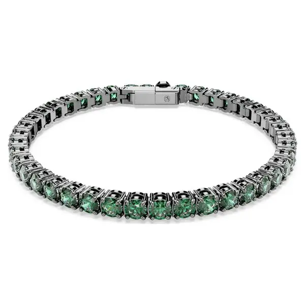 SWAROVSKI Matrix Tennis Bracelet In Ceramic - Green