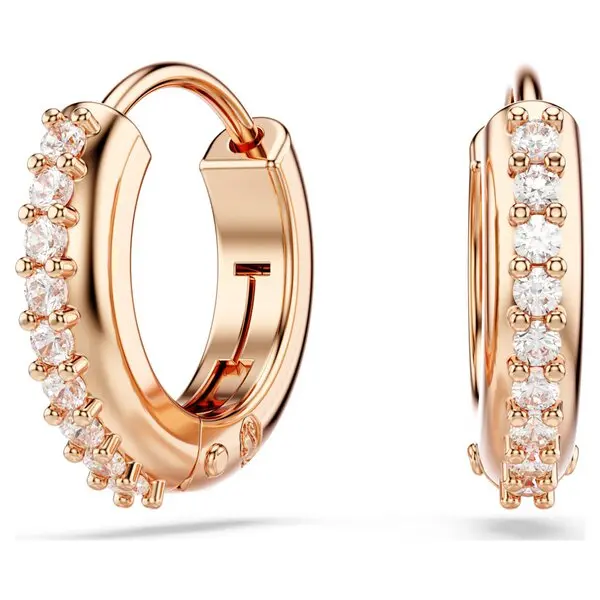SWAROVSKI Matrix Hoop Earrings With Crystals - White