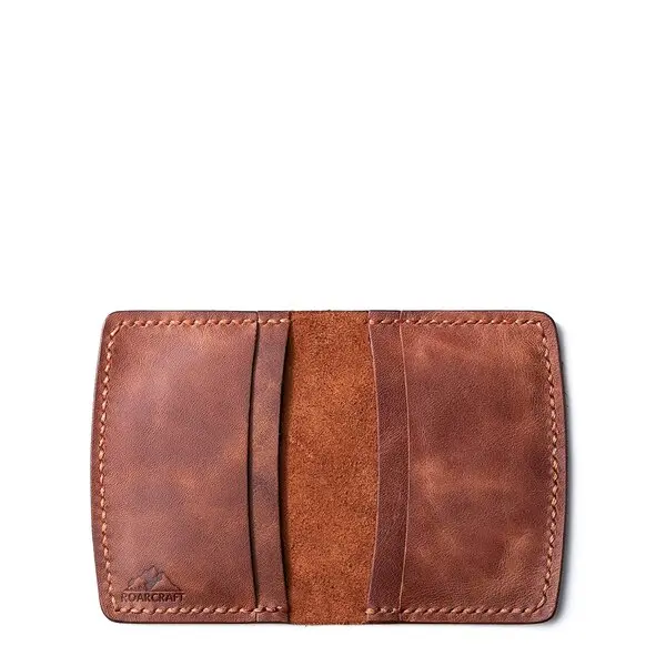 ROARCRAFT Leather Card Holder Wallet Etenna Tobacco - Brown