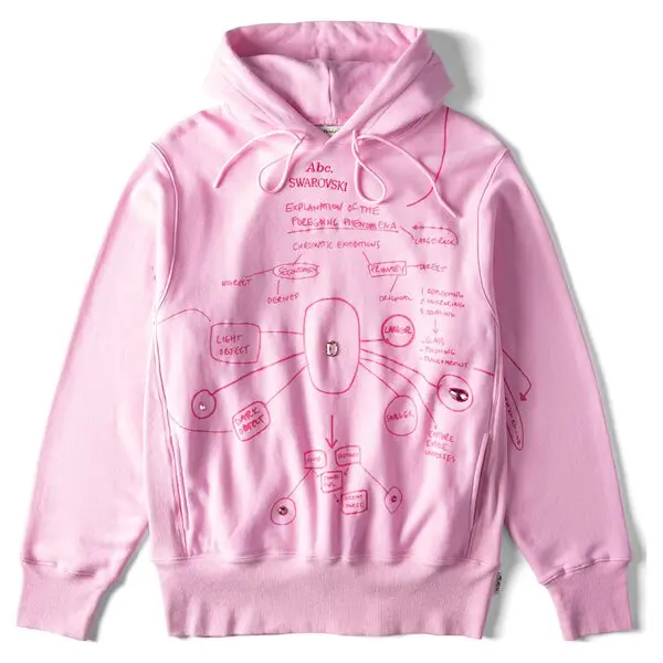 SWAROVSKI Abc. X Melange Pullover With Crystal Embellishments - Pink