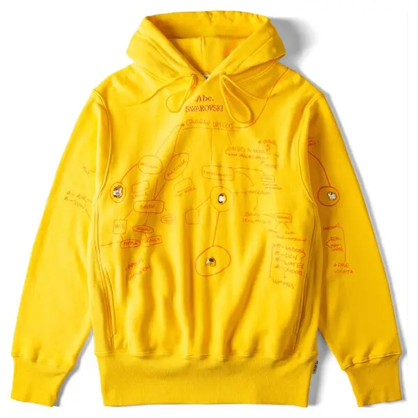 SWAROVSKI Abc. X Melange Pullover With Crystal Embellishments - Yellow