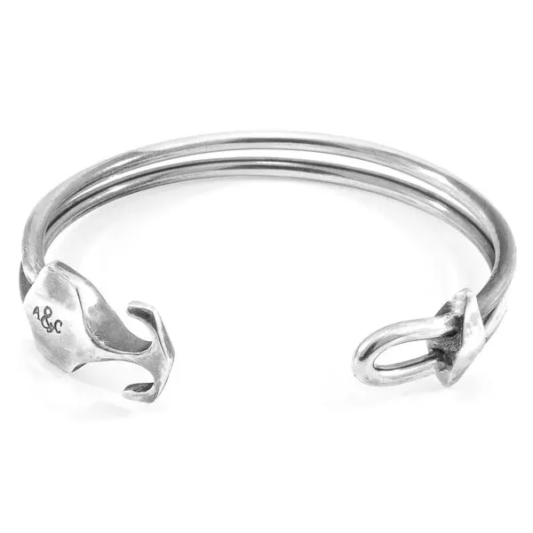 ANCHOR & CREW Delta Anchor Bangle - Silver