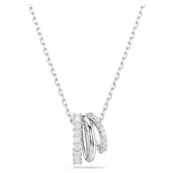 SWAROVSKI Hyperbola Heart Pendant With Pearls And Zirconia - White
