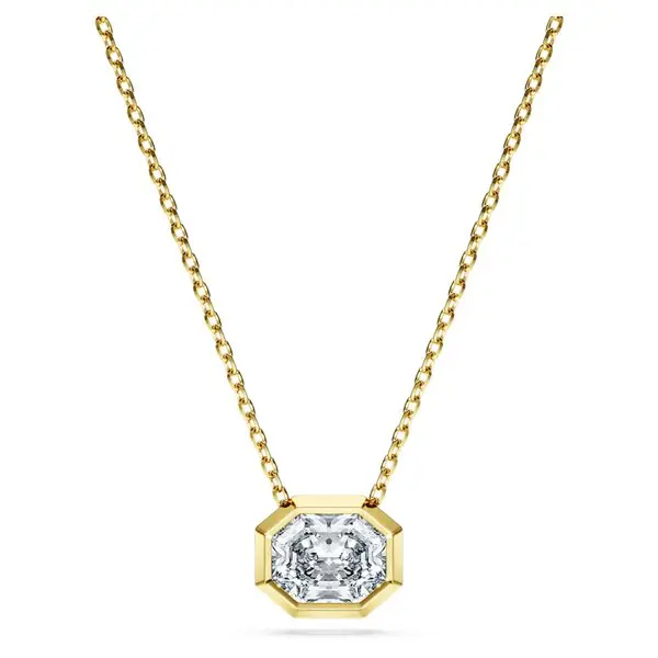 SWAROVSKI Octagon Pendant Necklace With 0.5 Carat Diamond In Gold - White