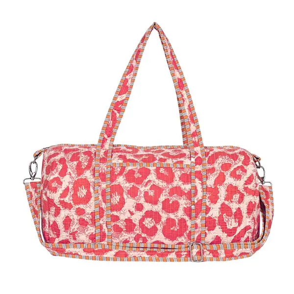 CYC The Leopard Cotton Weekender - Red