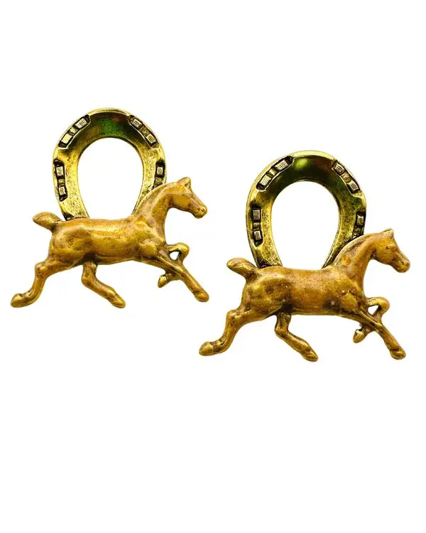 THE PINK REEF Keeneland Horse Earring - Brown
