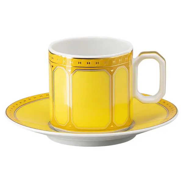 SWAROVSKI Signum Espresso Cup With Saucer - Yellow