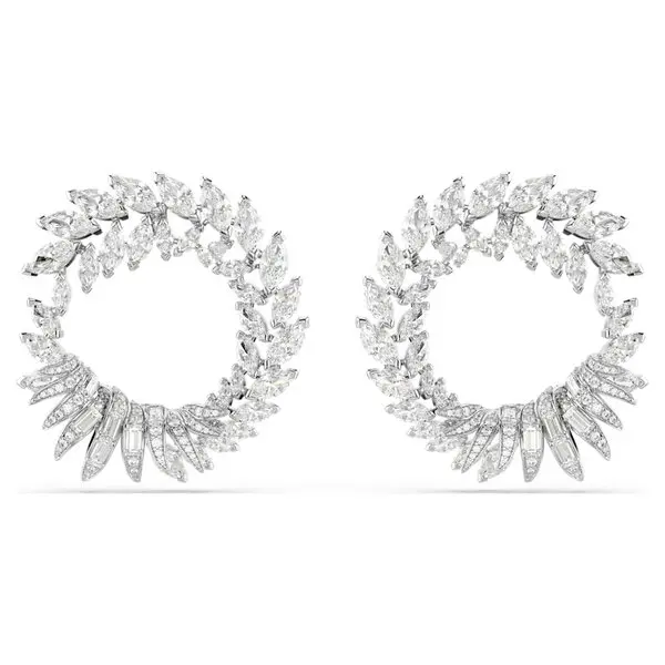 SWAROVSKI Mesmera Hoop Earrings With Zirconia - White