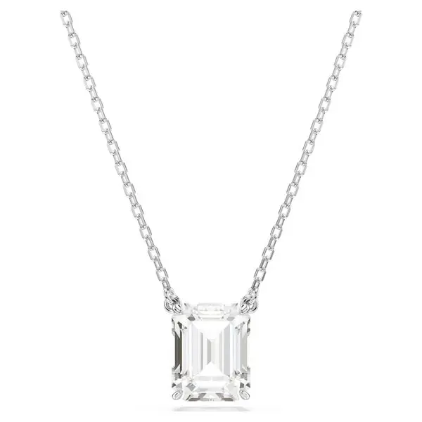 SWAROVSKI Stilla Emerald Cut Pendant Necklace - White