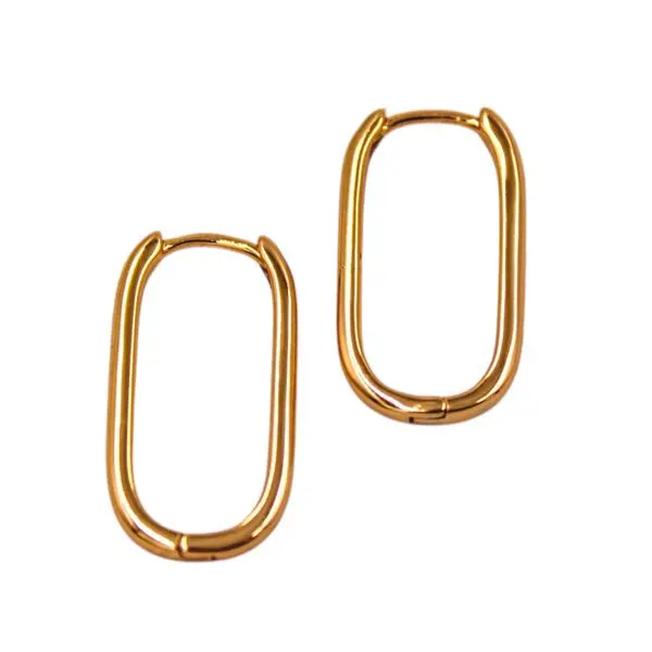 1610ISTANBUL Modern Hoop Earrings - Gold