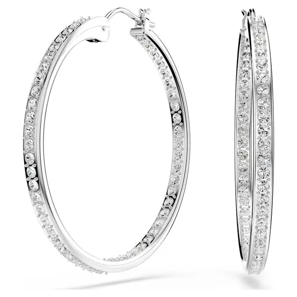 SWAROVSKI Sommerset Hoop Earrings With Crystal Pav - White