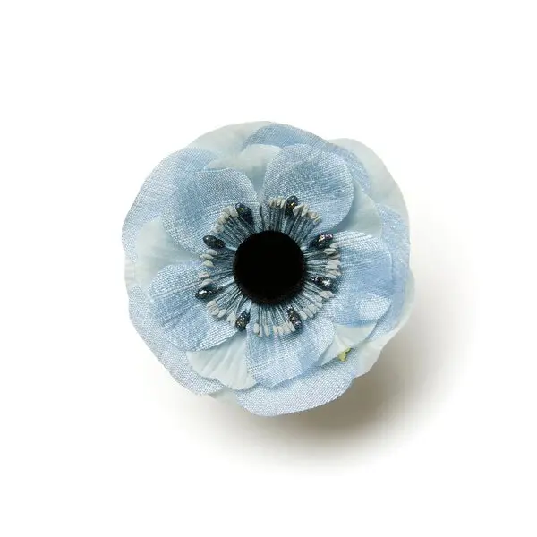 HELENA SIMON The Pale Anemone Floral Brooch - Blue