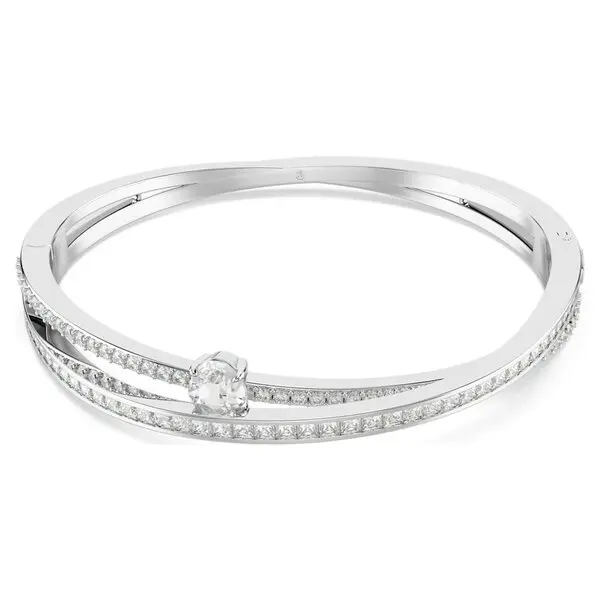 SWAROVSKI Hyperbola Bangle With Zirconia - White