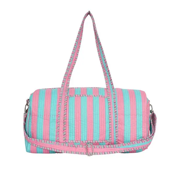 CYC The Striped Cotton Weekender Pink And - Blue