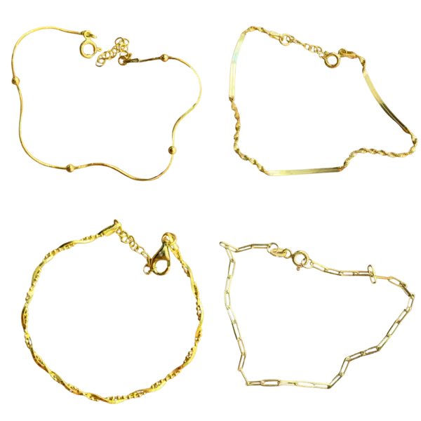 SPERO LONDON Sterling Silver Bracelet Layering Set - Gold