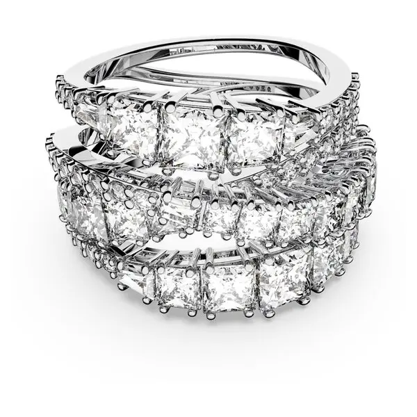SWAROVSKI Rhodium-plated Hyperbola Ring With Zirconia - White