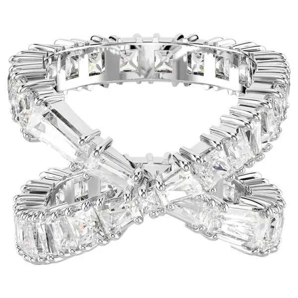 SWAROVSKI Rhodium-plated Hyperbola Ring With Zirconia - White