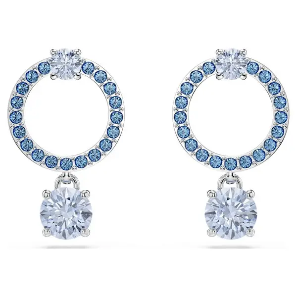 SWAROVSKI Attract Drop Earrings With Pear-cut Crystal And Pavé Embellishment - Blue