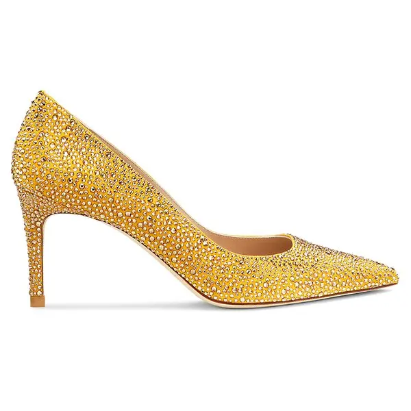 SWAROVSKI Stuart Weitzman Stuart Power Shine Pump - Yellow