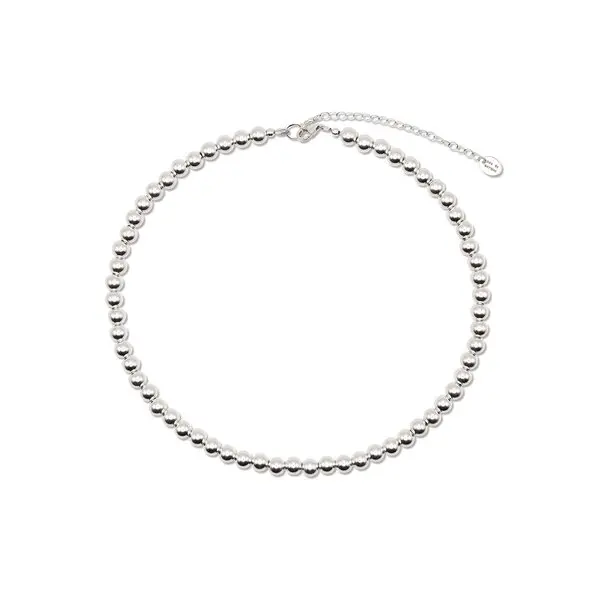 PAS DE MARQUE Sterling Beaded Choker La Chenille Petite - Silver