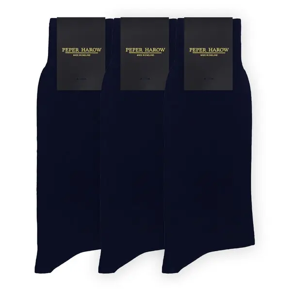 PEPER HAROW - MADE IN ENGLAND Grooms’s Socks Bundle Classic Navy - Blue
