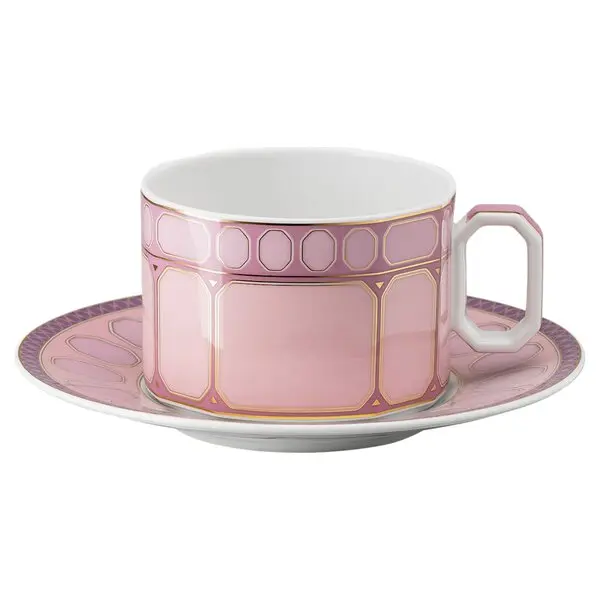 SWAROVSKI Signum Teacup With Saucer - Pink