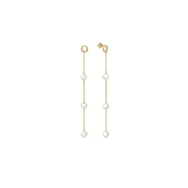ONNA LONDON Heritage Keshi Pearl Dropdown Earing - Gold