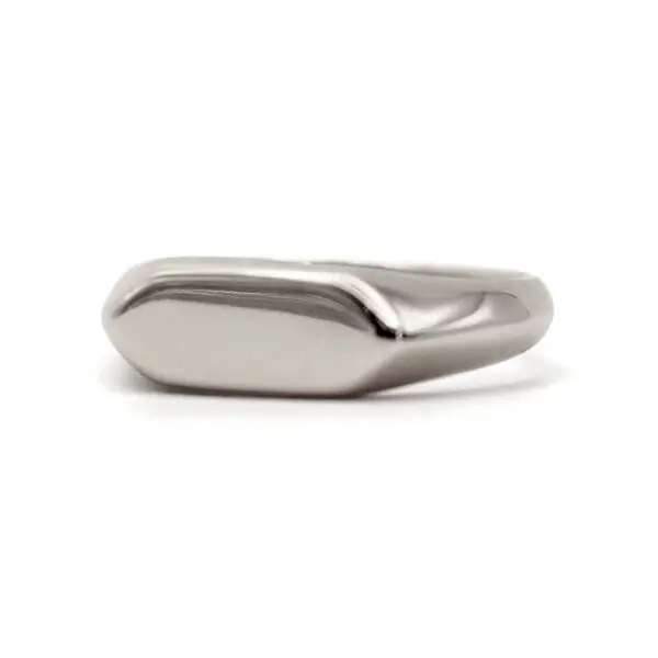 VICSTONENYC FINE JEWELRY Bold Bar Signet Ring For - Silver