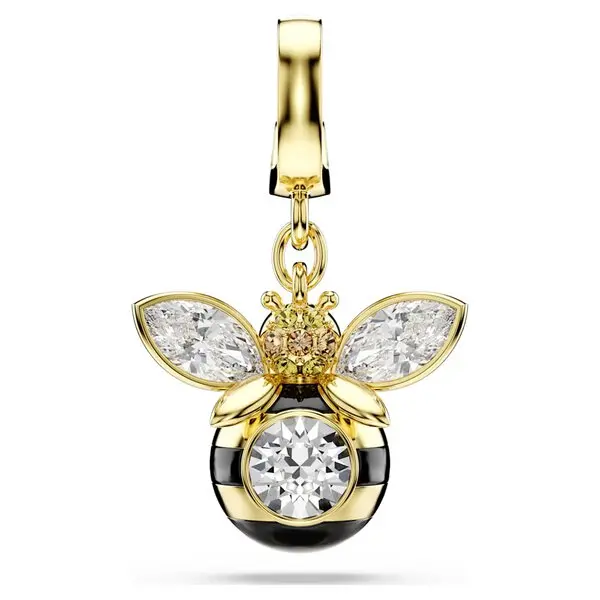 SWAROVSKI Idyllia Strawberry Charm With Zirconia And 18k Gold Finish - Multicoloured