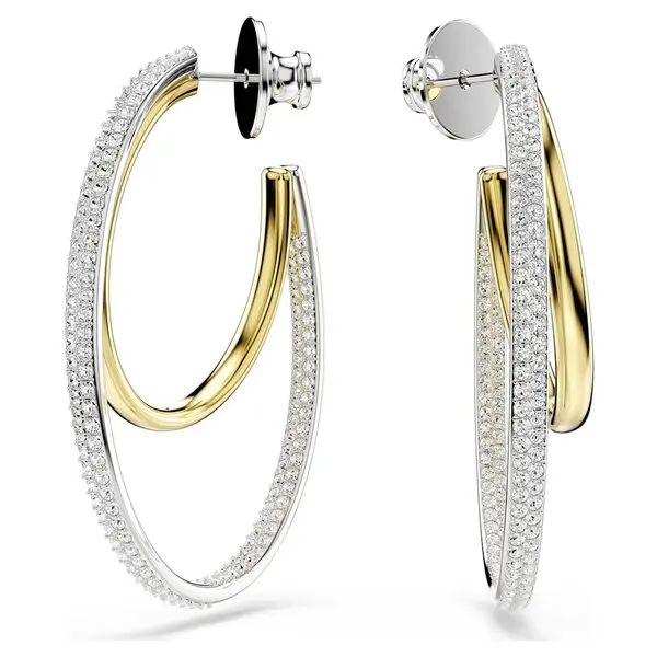 SWAROVSKI Hyperbola Hoop Earrings - White