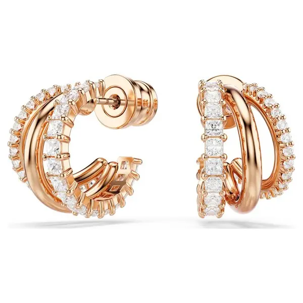 SWAROVSKI Hyperbola Hoop Earrings - White