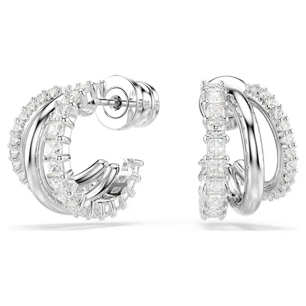 SWAROVSKI Hyperbola Hoop Earrings - White