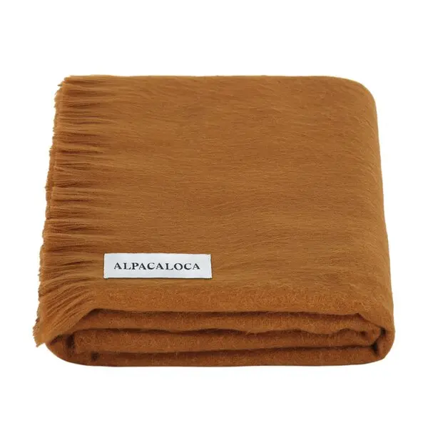 ALPACA LOCA Slim Scarf Camel - Brown