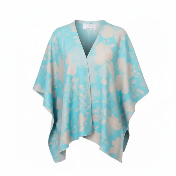 FRANCHETTI BOND Angelica Turquoise Floral Print Jacket - Blue