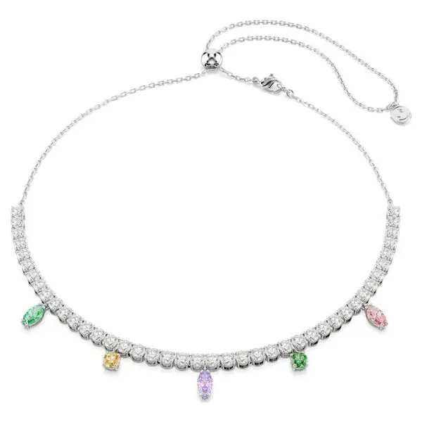 SWAROVSKI Tennis Necklace With Multi-coloured Gemstone Pendants - Multicoloured