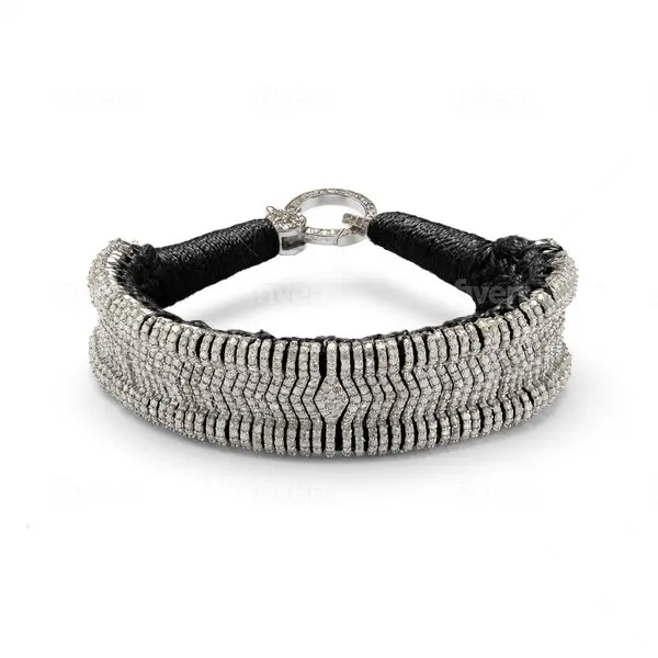CARAVAN OF STONES Ibiza Thread Diamond Bracelet - Black