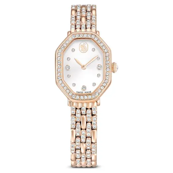 SWAROVSKI Dextera Octagon Watch With Crystal Embellishments - Gold Tone