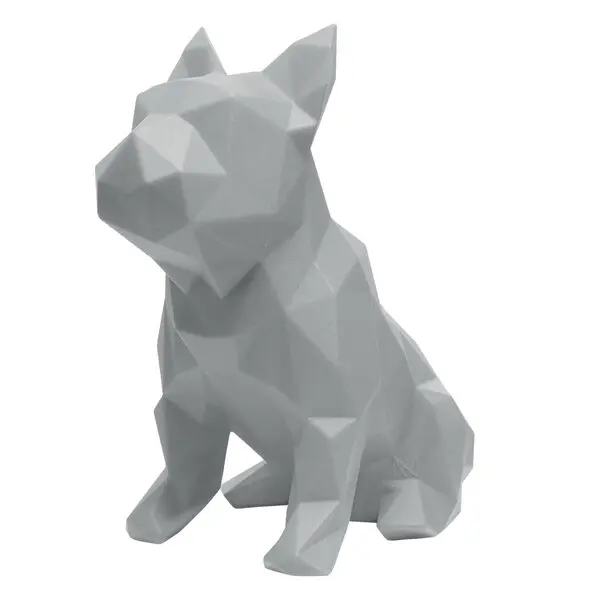 MAROKKA DESIGN French Bulldog Geometric Sculpture Frank In Light - Grey
