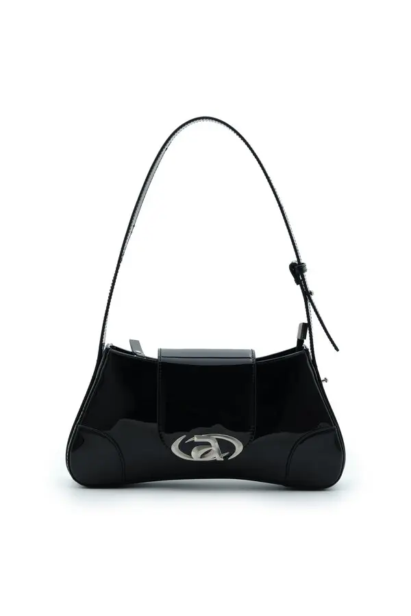 A BY ANYAH Aisha Midnight Gloss Shoulder Bag