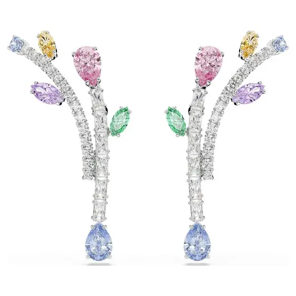 SWAROVSKI Ariana Grande X Dragonfly Drop Earrings With Pavé Hoops And Crystal Pearls - Multicoloured