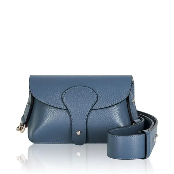 BETSY & FLOSS Large Luca Crossbody Bag In Denim - Blue