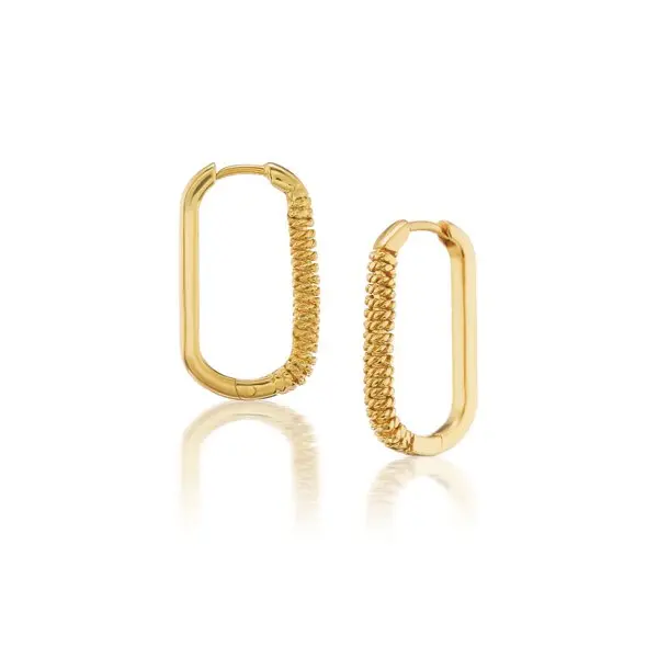 PREETI SANDHU Kora Link Hoops - Gold