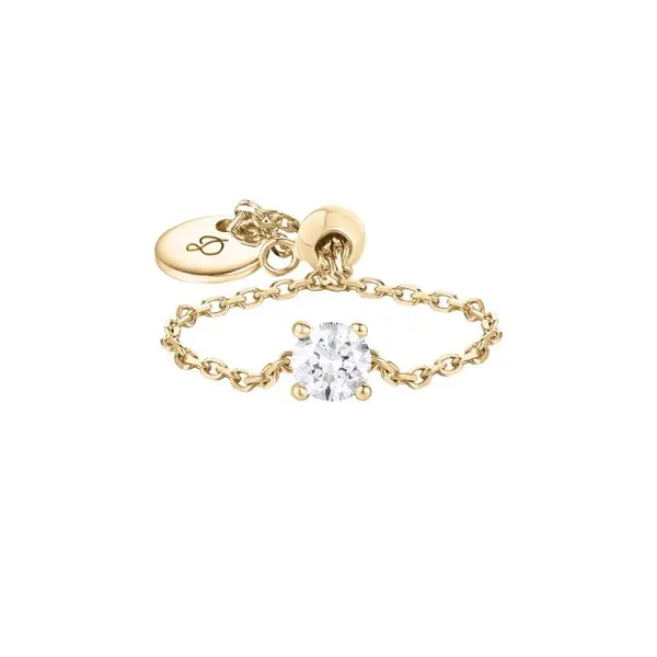 DYAMKA Diamond Chain Ring Yellow - Gold