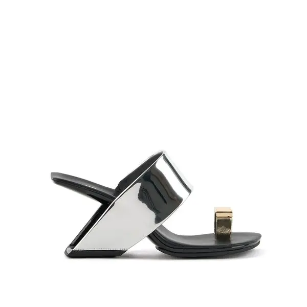 United Nude Loop Toe Hi Cube Ring - Silver