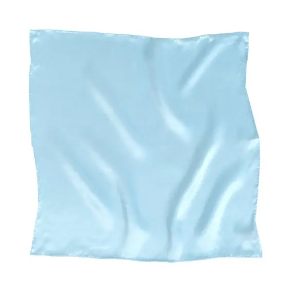 LOST PATTERN Dapper Fold Silk Pocket Square Light - Blue