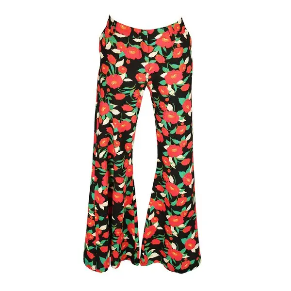 JENNAFER GRACE Black / Red Mareesa Trousers In Alice Poppy - Black/red