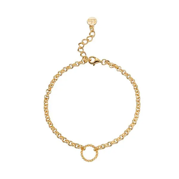 LILY CHARMED Plated Eternity Twist Charm Bracelet - Gold