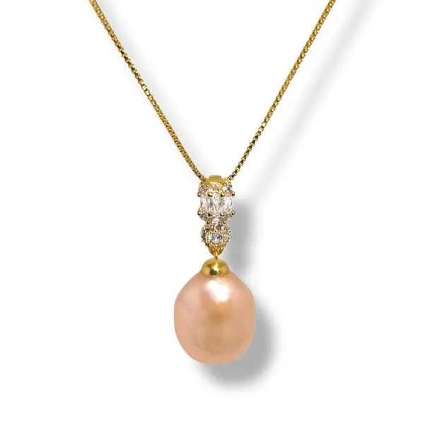 NINEMOO En Glow Baroque Pearl Necklace - Gold