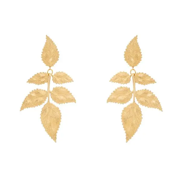 Pat’s Jewelry En Leaf Earrings - Gold